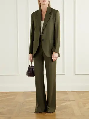 Victoria Beckham Katherine Twill Blazer - Green