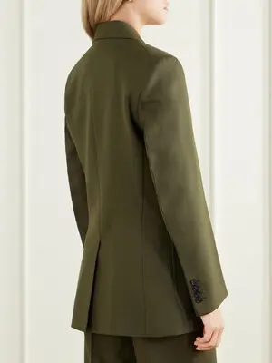 Victoria Beckham Katherine Twill Blazer - Green