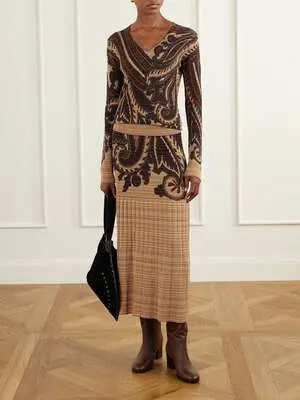 Etro Paisley Printed Knit Sweater