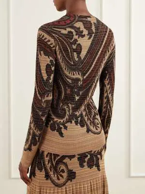 Etro Paisley Printed Knit Sweater