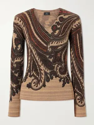 Etro Paisley Printed Knit Sweater - Multi