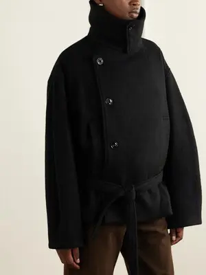LEMAIRE Belted Wool And Alpaca-blend Coat