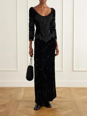 Anna Sui Velvet Maxi Skirt
