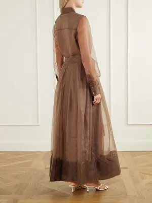 Simkhai Montgomery Belted Organza Gown