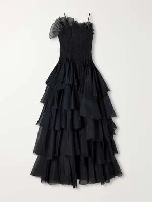 Aje Sonnet Ruffled Organza Maxi Dress