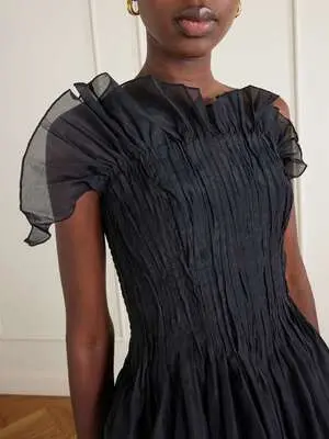 Aje Sonnet Ruffled Organza Maxi Dress