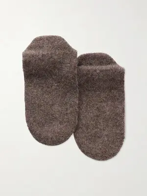 Nour Hammour Cashmere And Wool-blend Tights - Brown