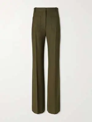 Victoria Beckham Stretch Wool-blend High-waist Flared Pants