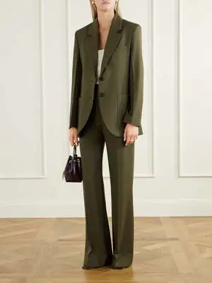Victoria Beckham Stretch Wool-blend High-waist Flared Pants