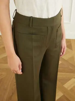 Victoria Beckham Stretch Wool-blend High-waist Flared Pants