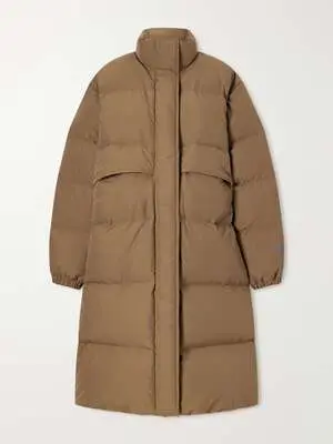 JIL SANDER Logo-appliquéd Quilted Shell Down Coat