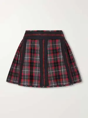 VIVIENNE WESTWOOD Mini Bell Checked Pleated Mini Skirt