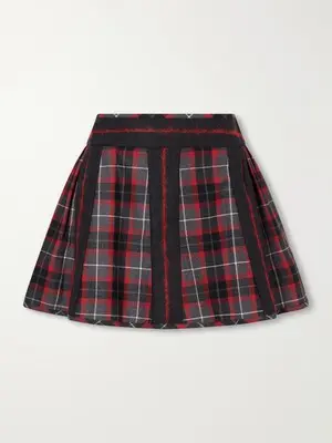 VIVIENNE WESTWOOD Checked Pleated Mini Skirt - Black