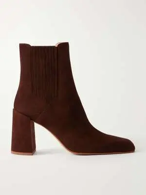 Gabriela Hearst Luke 90 Suede Ankle Boots - Chocolate