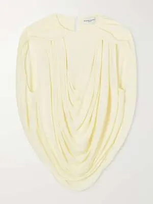 Brandon Maxwell The Astor Draped Jersey Blouse