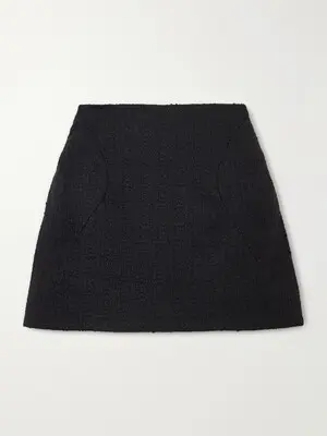 Alexander McQueen Wool And Mohair-blend Tweed Mini Skirt - Black