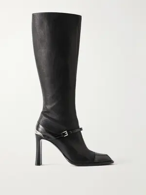 Alexander McQueen Niko Leather Boots - Black