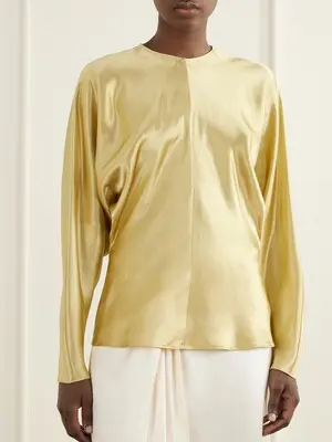 FFORME Sylvie Satin Blouse - Gold