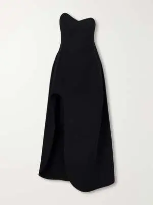 JIL SANDER Strapless Wool Gown