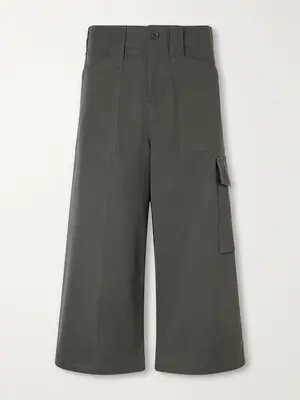 RIER Garment-dyed Cotton-twill Shorts - Green