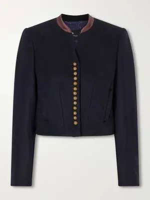 Etro Satin-trimmed Wool-blend Jacket
