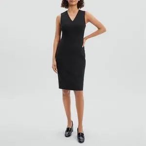 Theory V-neck Dress In Good Wool