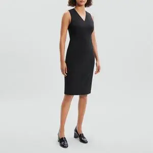 Theory V-neck Dress In Good Wool
