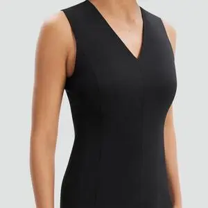Theory V-neck Dress In Good Wool