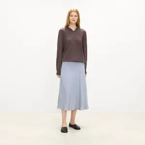 Theory Fluid Pull-on Skirt In Silk Georgette Luna