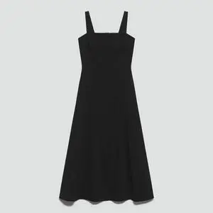 Theory Square Neck Dress In Good Linen