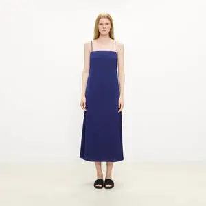 Theory Strapless Maxi Dress In Crushed Satin