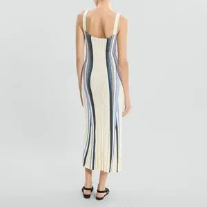 Theory Draped Tank Dress In Organic Cotton-blend