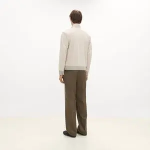 Theory Bomber Jacket In Precision Ponte - Silver Stone