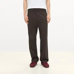 Theory Straight Chino Pant In Moonsoft Cotton - Classic Brown