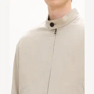 Theory Harrington Jacket In Motion Wool Twill - Silver Stone