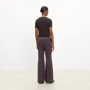 Theory Melange Crepe Fluid Flare Pant