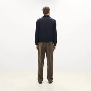 Theory Bomber Jacket In Plush Melton - Baltic