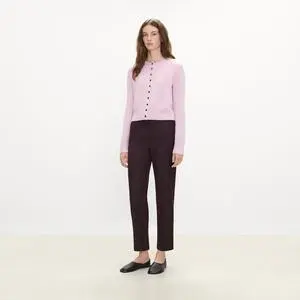 Theory Cropped Wool Flannel Pants - Nightshade