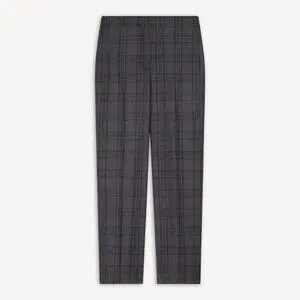 Theory Marcee Cropped Pull-on Pant In Plaid Sleek Flannel