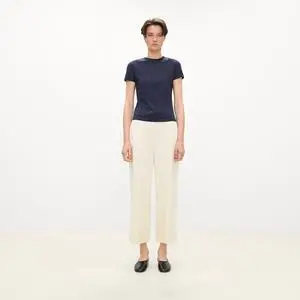 Theory Classic Straight Pull-on Pant In Admiral Crepe - Rice