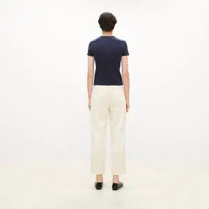 Theory Classic Straight Pull-on Pant In Admiral Crepe - Rice