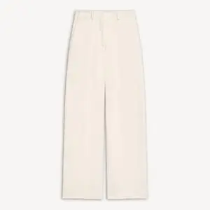 Theory Relaxed Straight Pant In Double-knit Jersey - Ivory