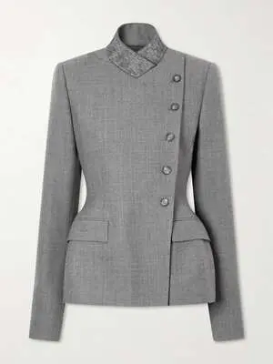 Alexander McQueen Padded Double-breasted Wool Jacket