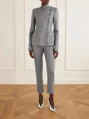 Alexander McQueen Padded Double-breasted Wool Jacket