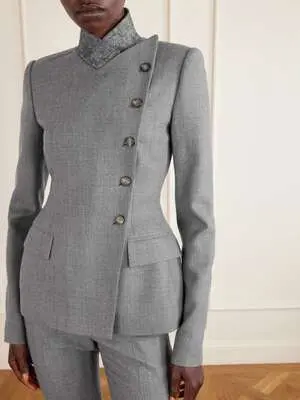 Alexander McQueen Padded Double-breasted Wool Jacket