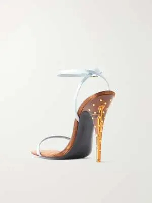 Saint Laurent Ivresse 110 Crystal-embellished Satin Sandals