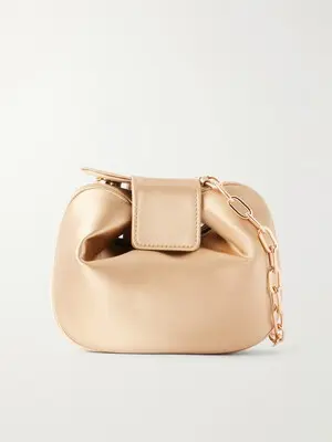 Gabriela Hearst Soft Demi Satin Clutch - Brown