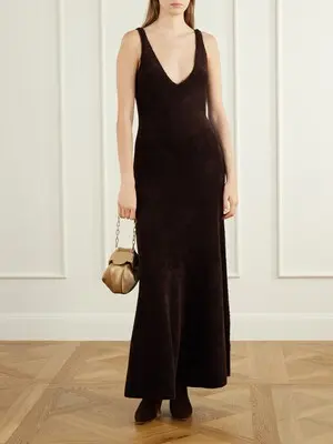 Gabriela Hearst Soft Demi Satin Clutch - Brown