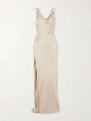 Versace Embellished Jersey Gown
