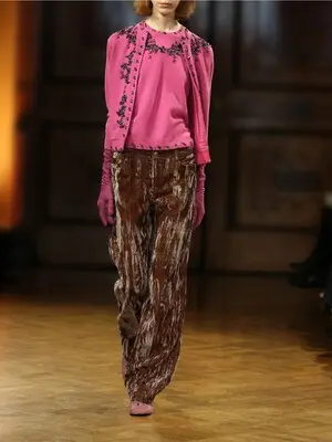 Anna Sui Sequin-embellished Wool-blend Cardigan